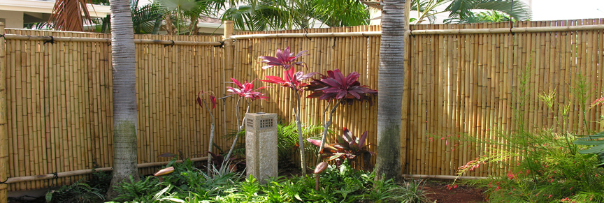 Bamboo Fence - Carbonized, Natural, Delta Rustic Fence